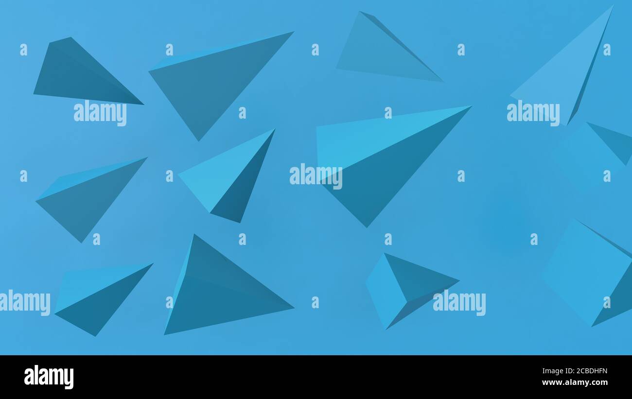 3d render Abstract multi-colored objects minimalist background Stock ...