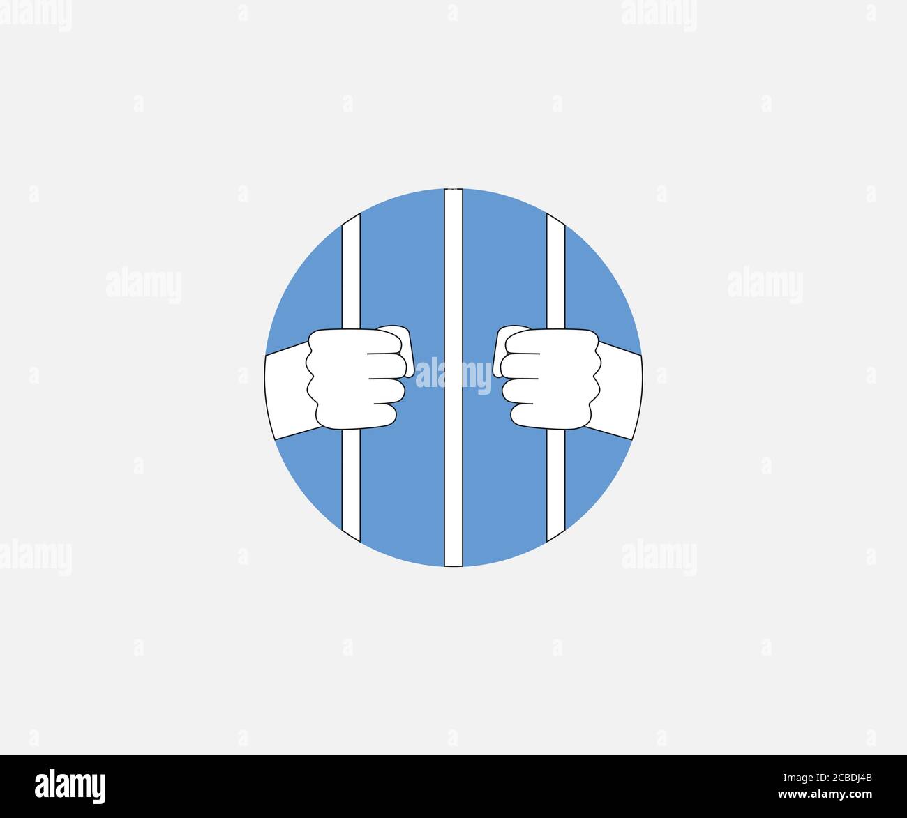 Jail, prison icon. Vector illustration, flat design Stock Vector Image ...