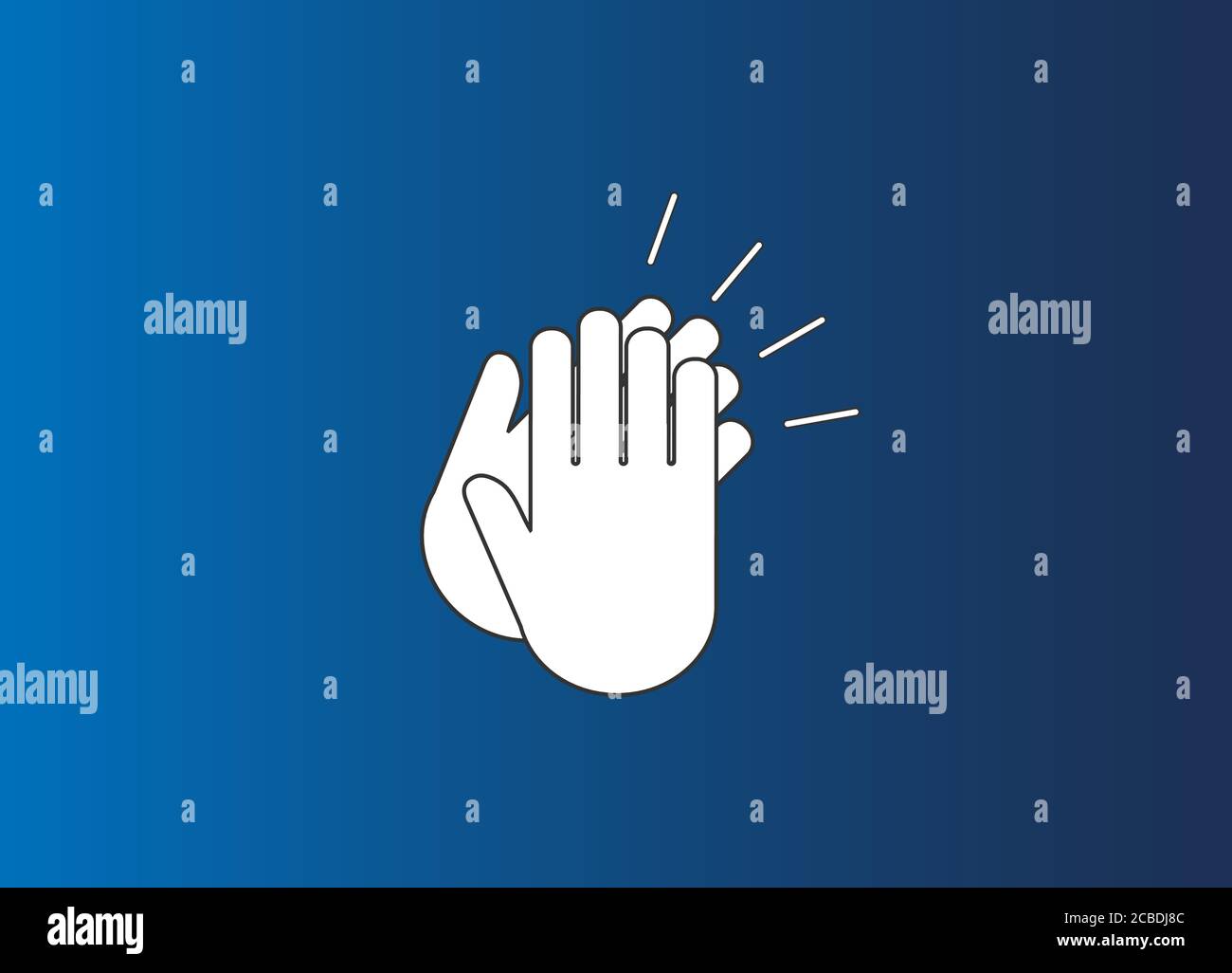 Applause, clap hands, ovation icon. Vector illustration, flat design Stock Vector Image & Art ...