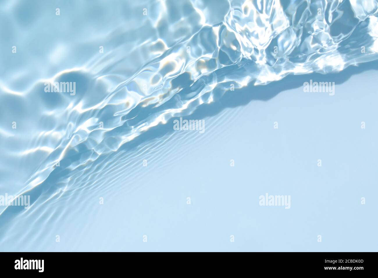 transparent blue colored clear calm water surface texture Stock Photo ...