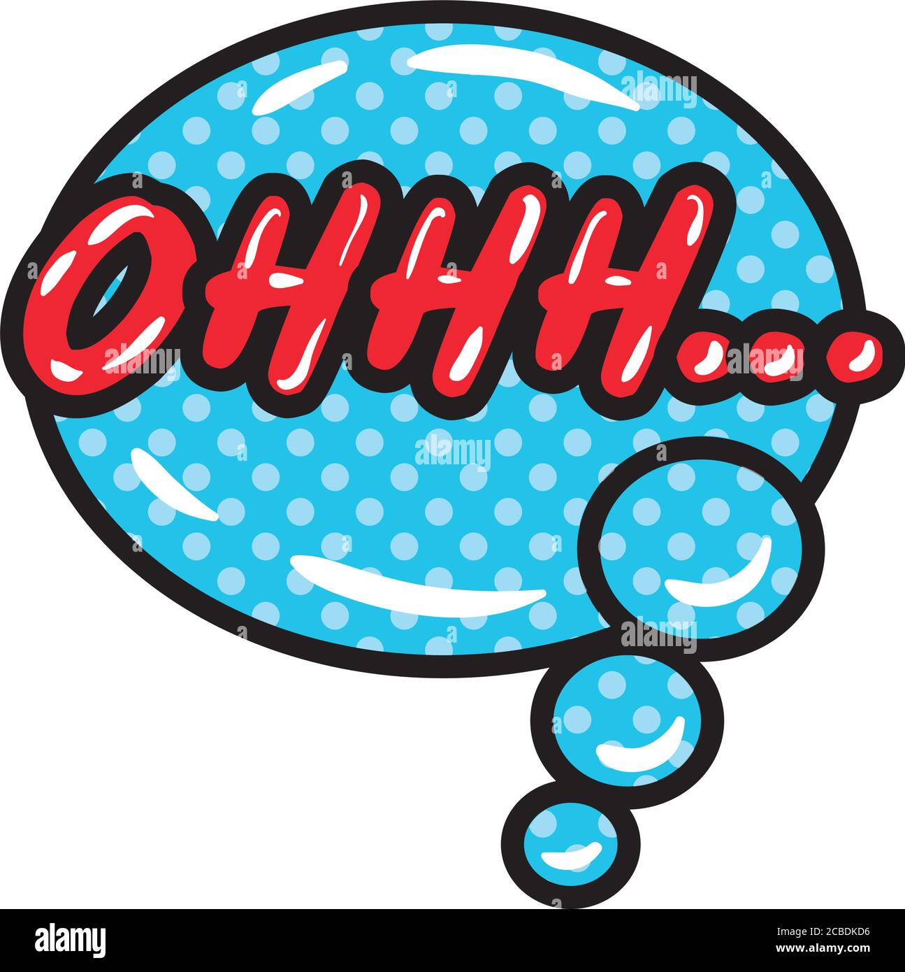 speech bubble with expresion ohhh word pop art flat style vector ...