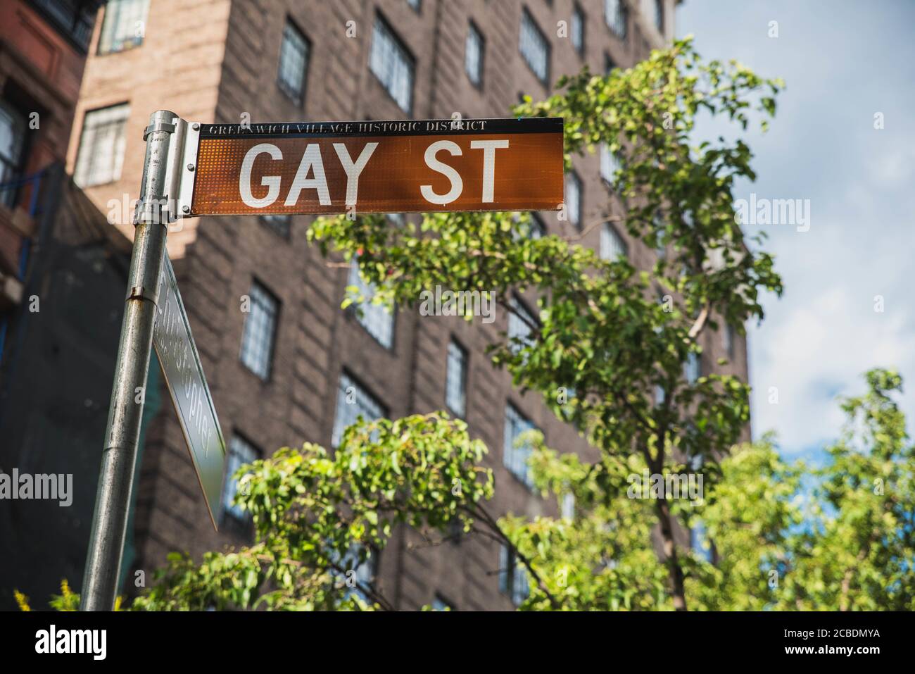 Street sign of Gay Street in Greenwich Village New York City Stock ...