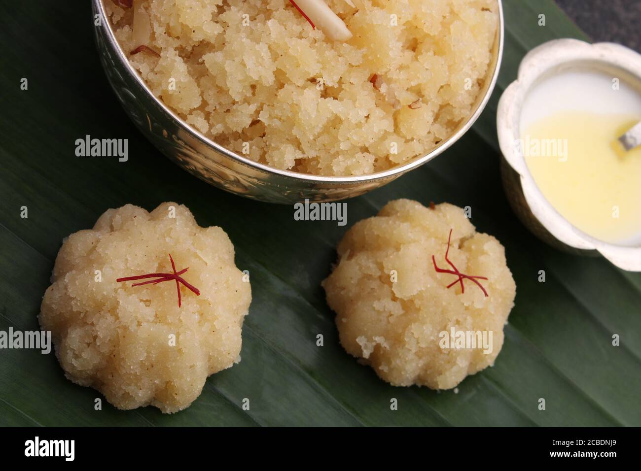 Suji ka halwa is indian dish, served as dessert or as offering to gods ...