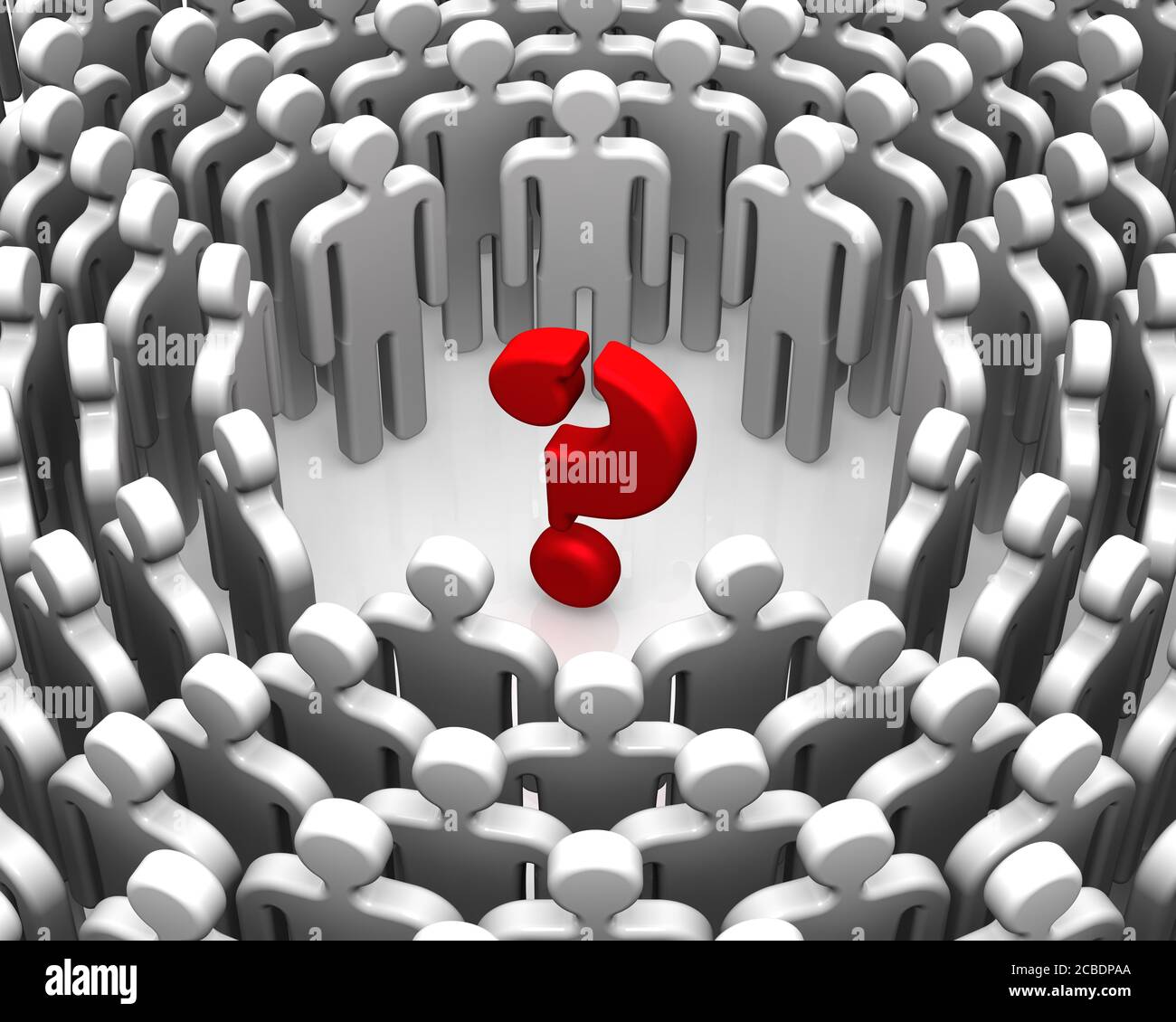 Group people question mark 3d hi-res stock photography and images - Alamy