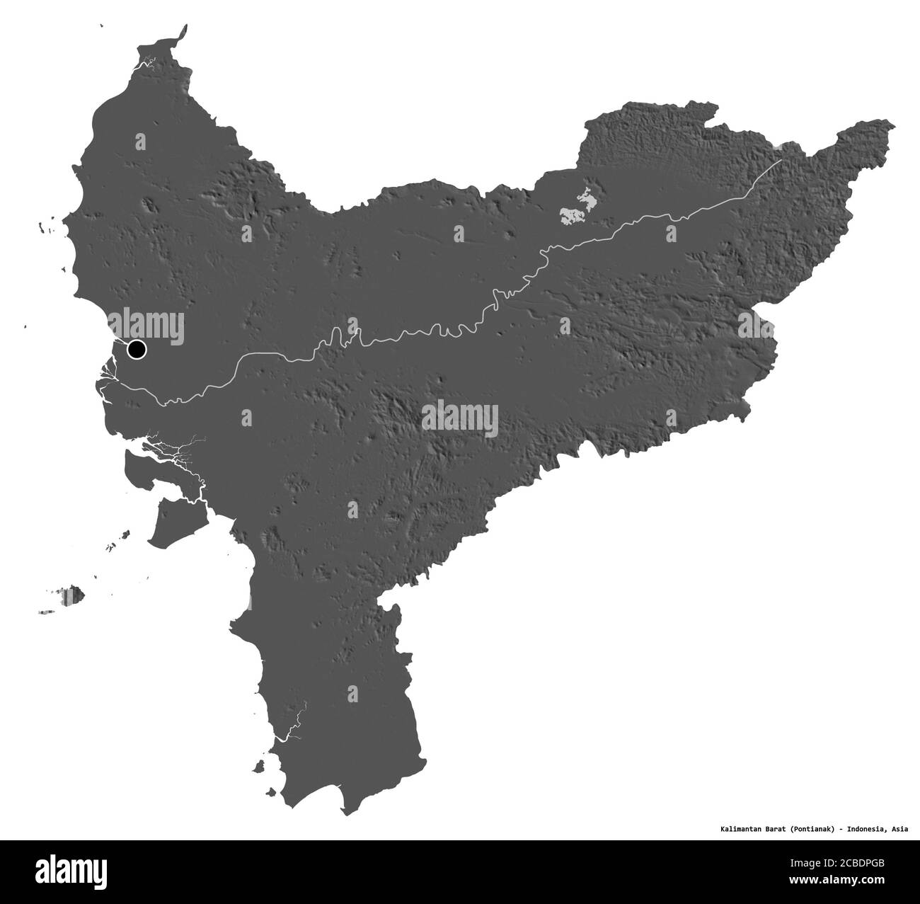 West kalimantan map hi-res stock photography and images - Alamy