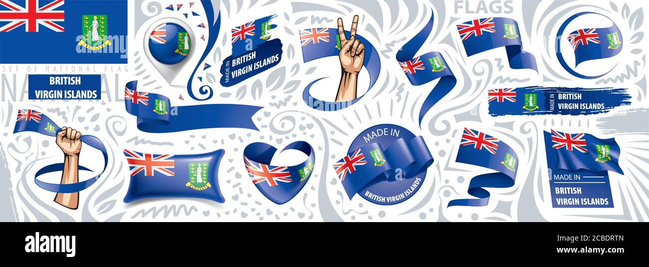 Vector set of the national flag of British Virgin Islands Stock Vector ...