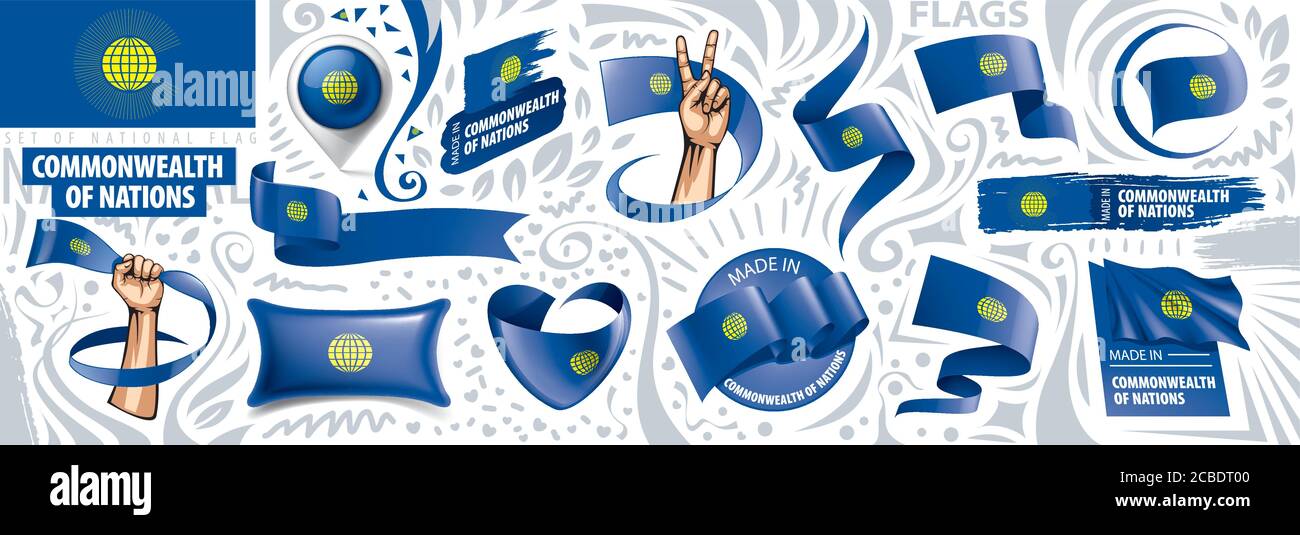 Vector set of the national flag of Commonwealth of Nations Stock Vector ...