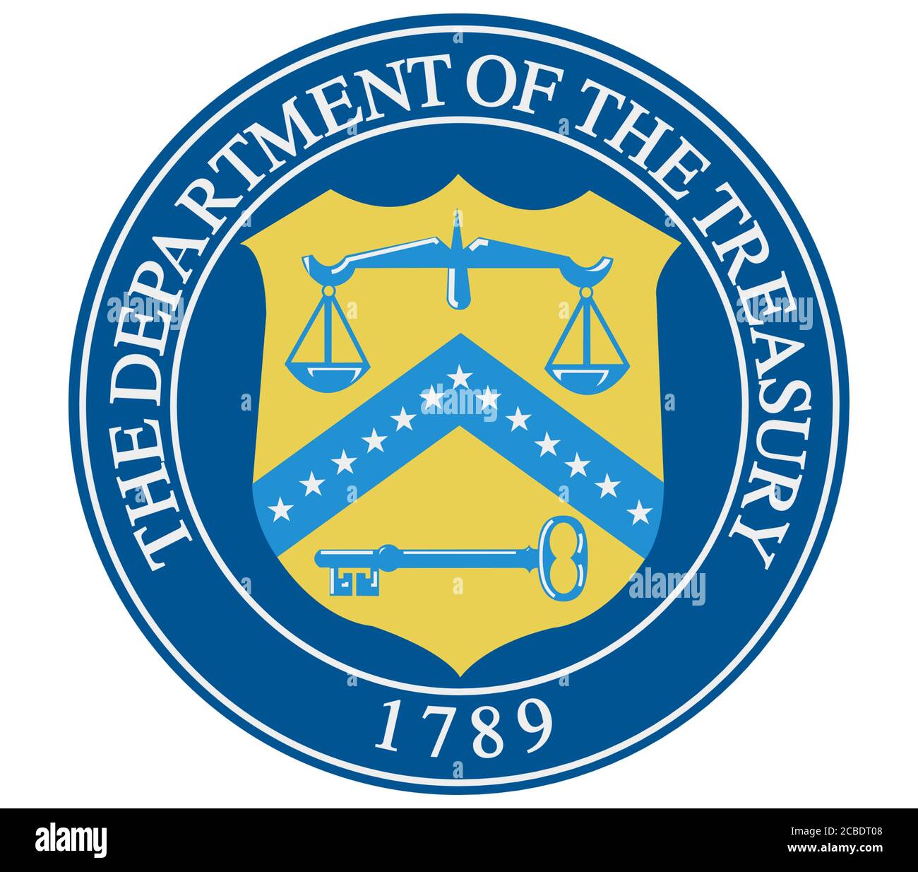Department of the Treasury logo icon Stock Photo - Alamy