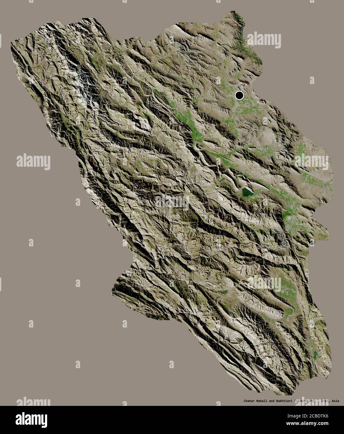 Shape of Chahar Mahall and Bakhtiari, province of Iran, with its ...