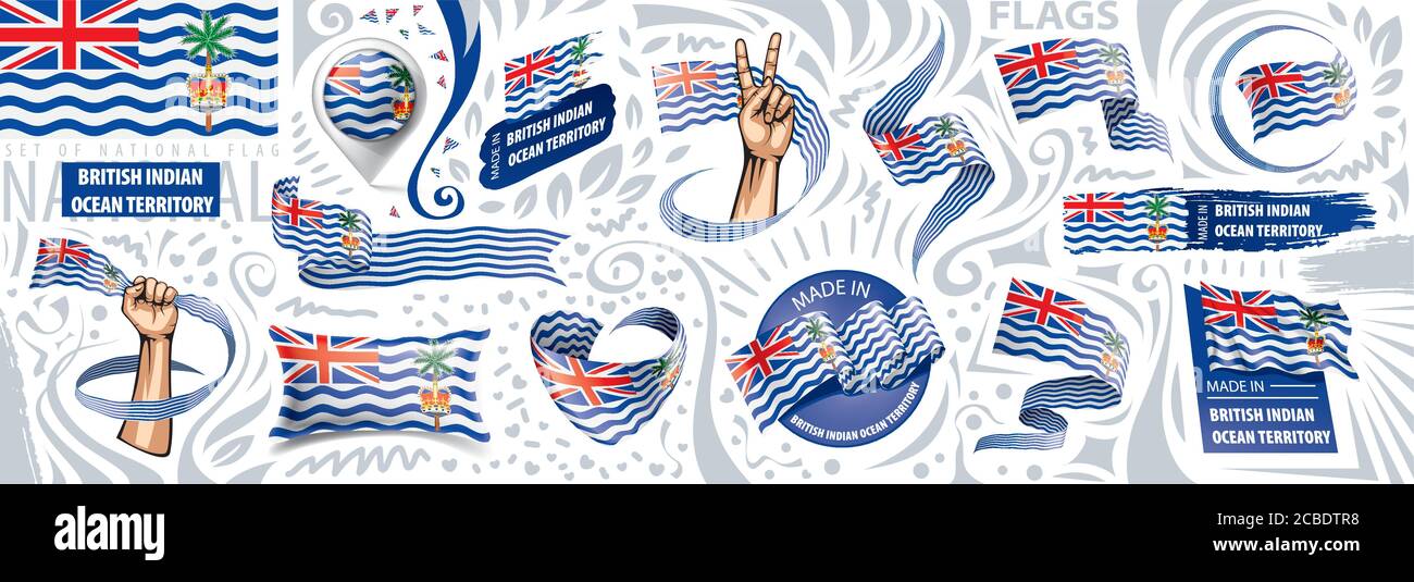 Vector set of the national flag of British Indian Ocean Territory Stock ...