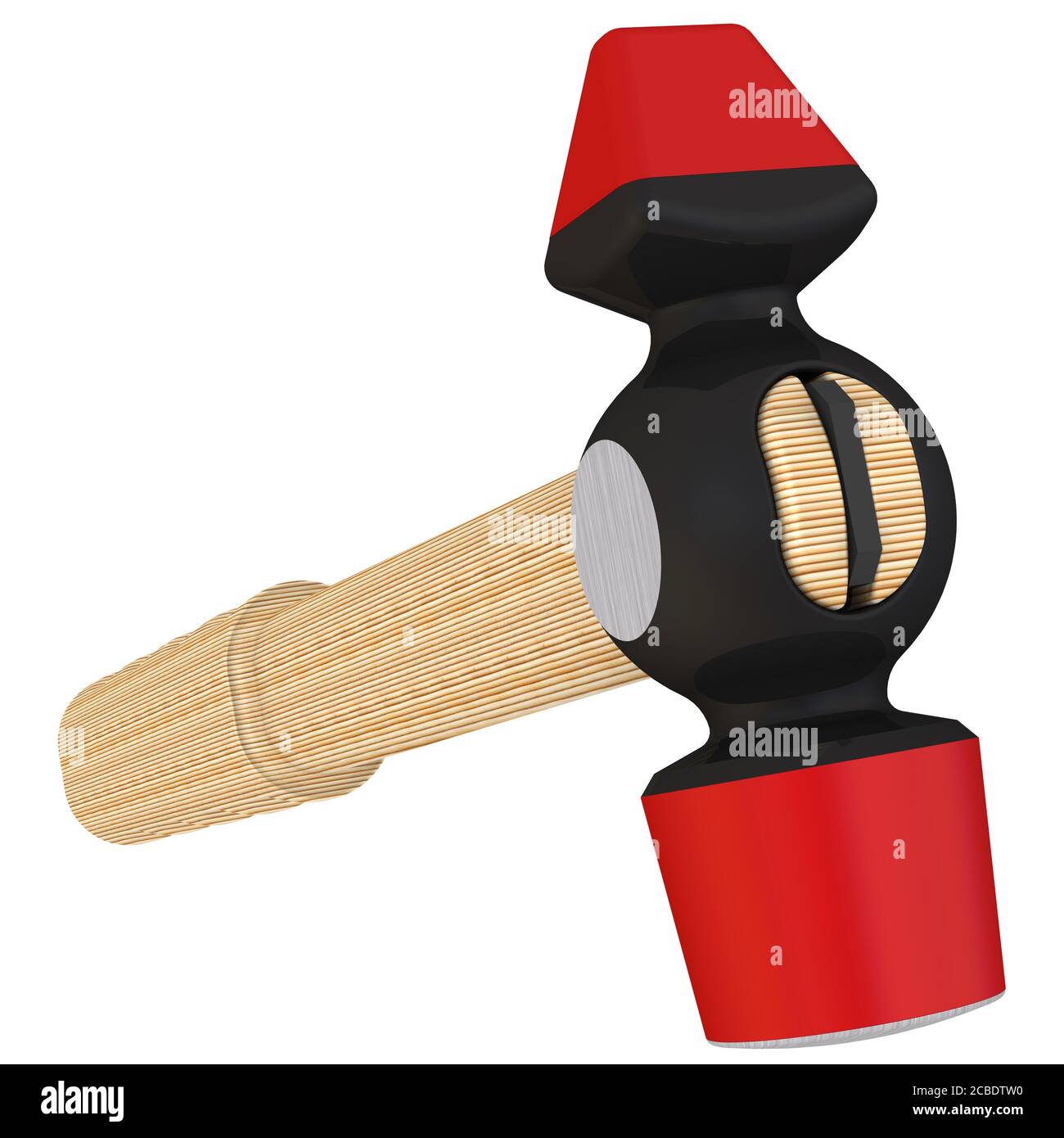 Hammer. The three-dimensional illustration. Isolated on white ...