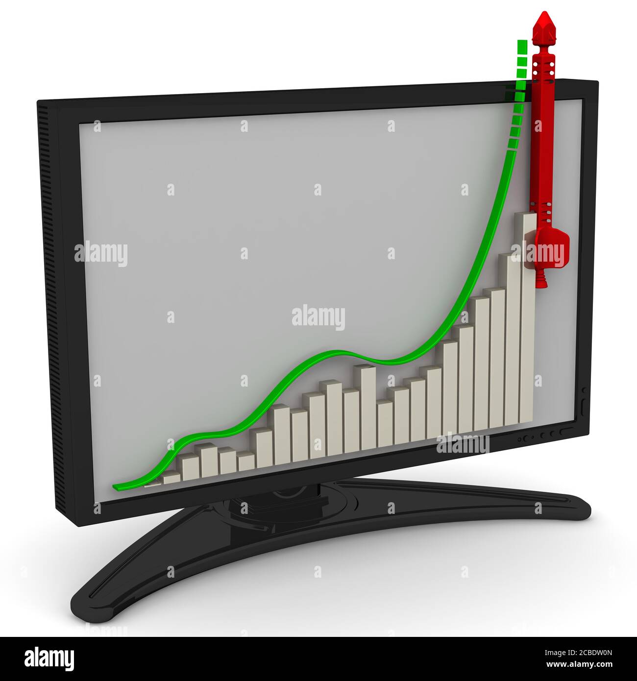 Diagram of rapid rise in the monitor. Chart of rapid rise in the ...