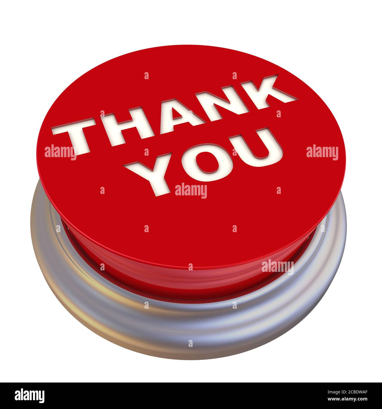 Red button with white text THANK YOU. Isolated. 3D Illustration Stock ...