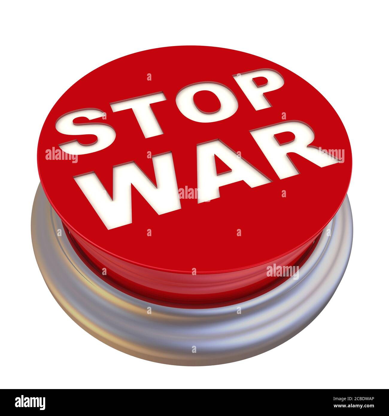 Stop war. Red button labeled. One red button with white text - STOP WAR ...