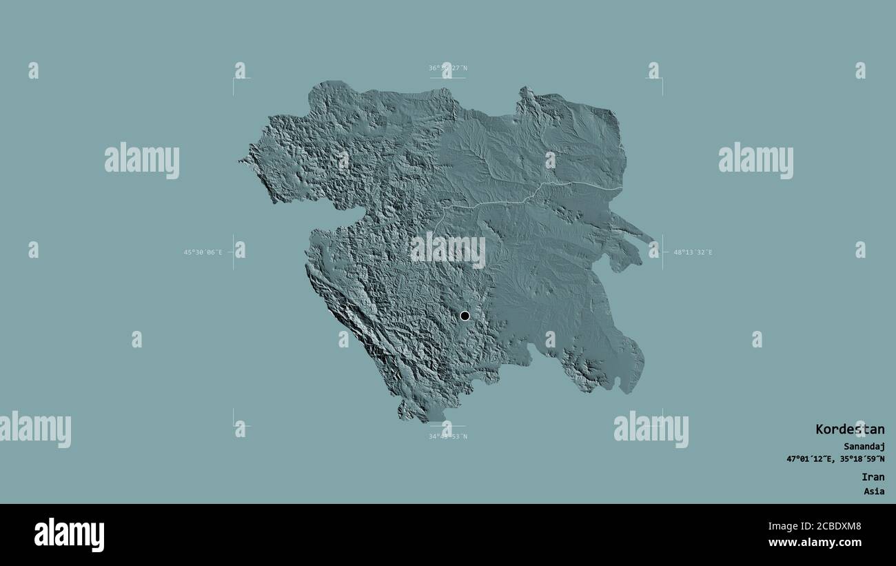 Map of kordestan hi-res stock photography and images - Alamy