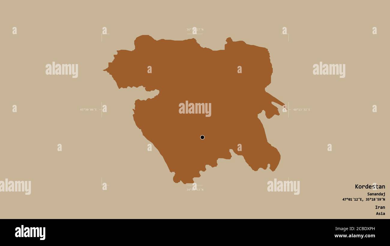 Kordestan map hi-res stock photography and images - Alamy