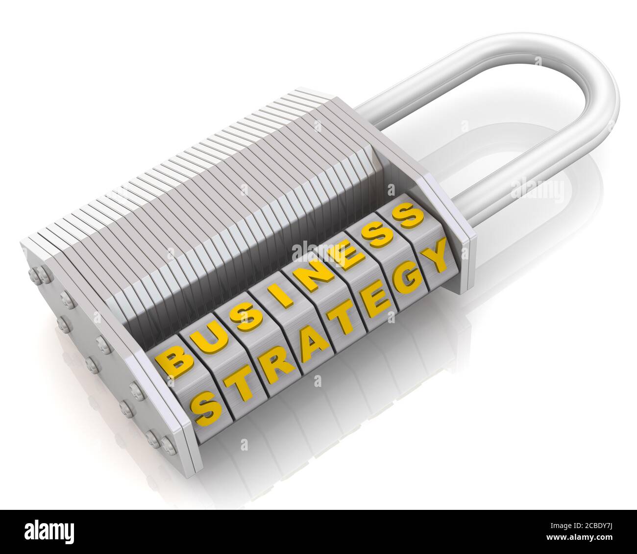 Business strategy. The combination padlock. Combination lock with the ...