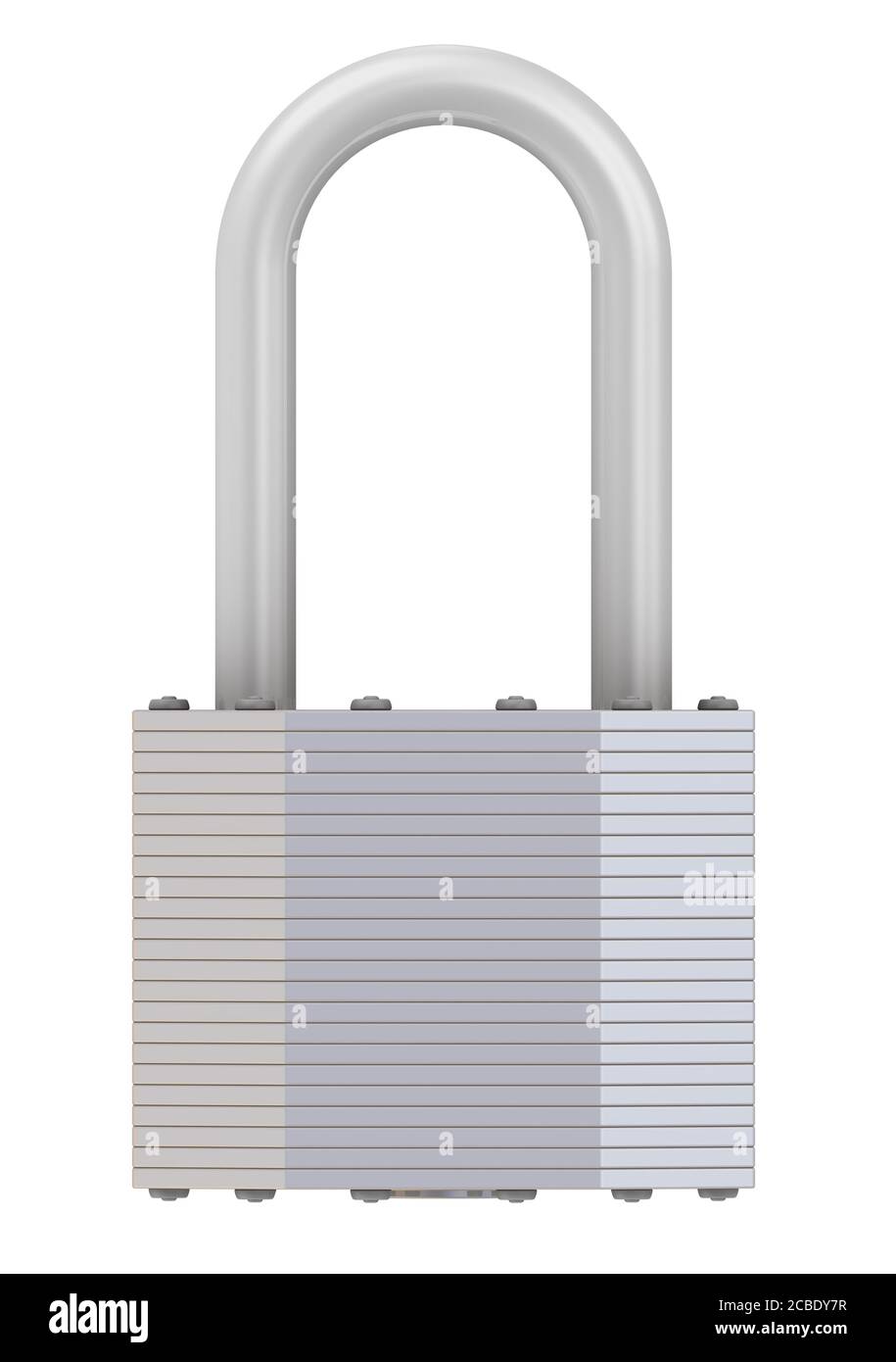 One padlock. Steel padlock. Isolated Stock Photo - Alamy