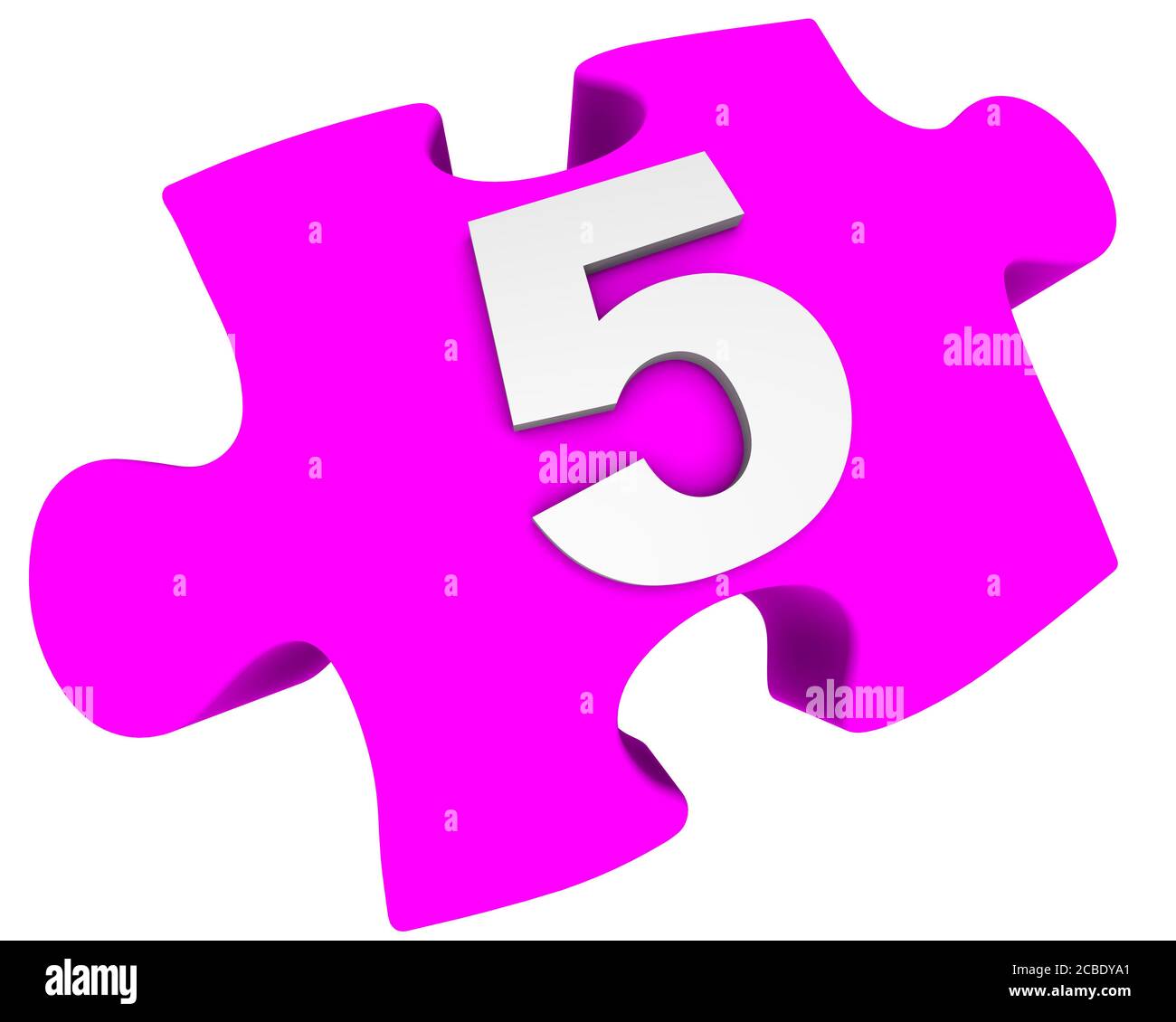 The Number Five In Pink