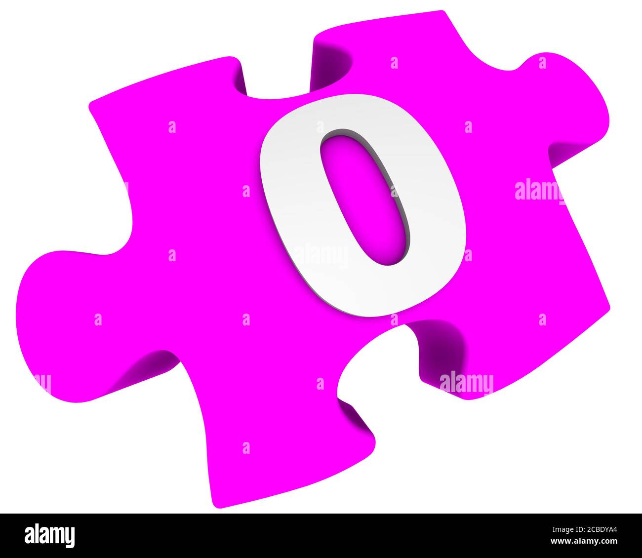 The number is zero. One puzzle element. The white number 0 (zero) on ...