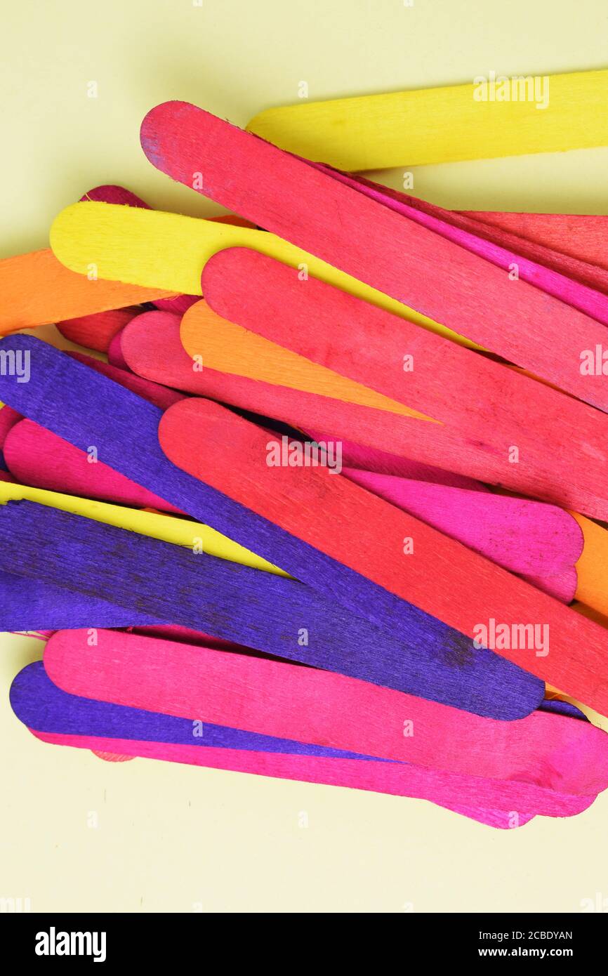 Abstract of colorful ice cream sticks Stock Photo - Alamy