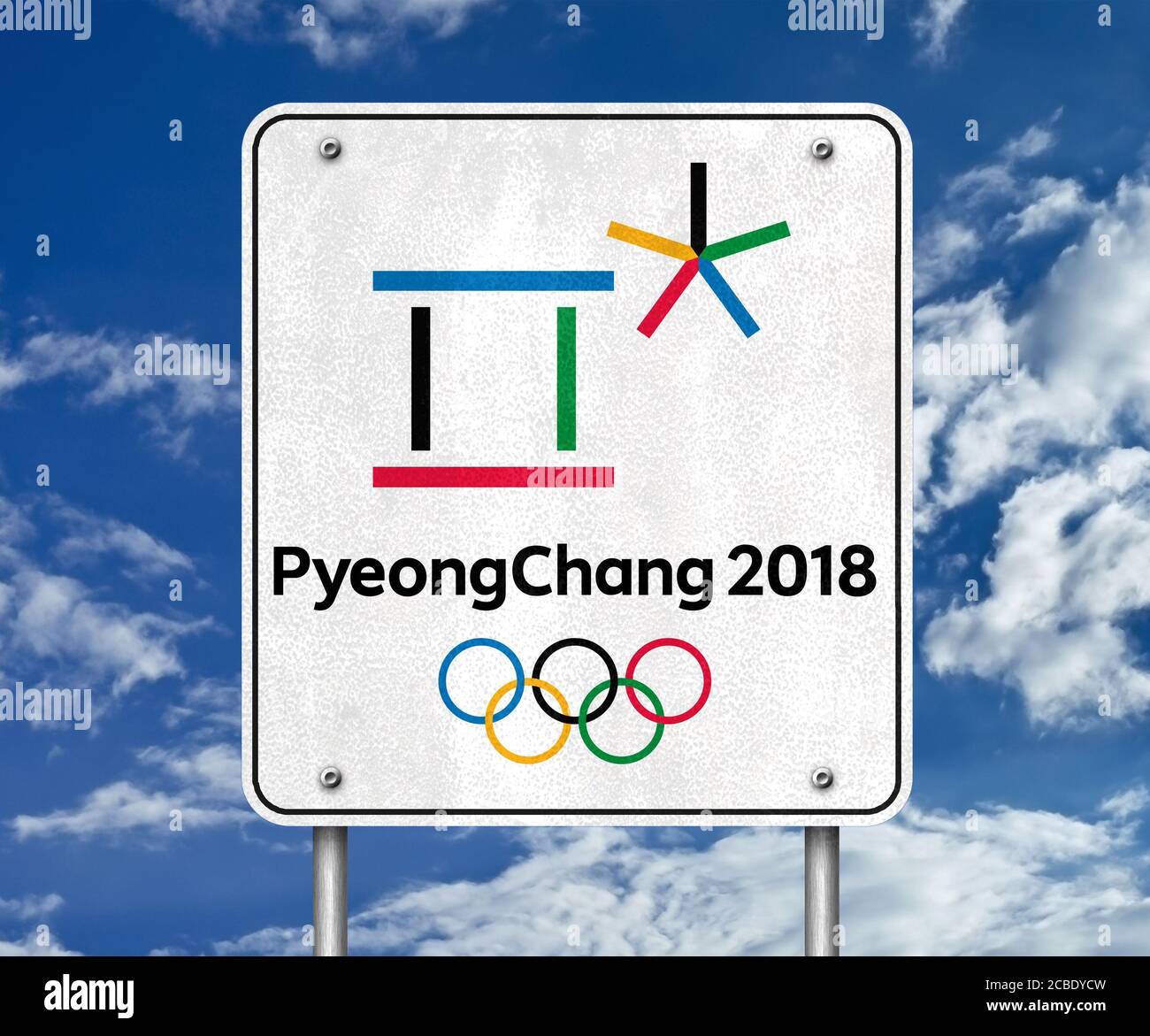 PyeongChang Winter Olympics 2018 logo icon Stock Photo - Alamy