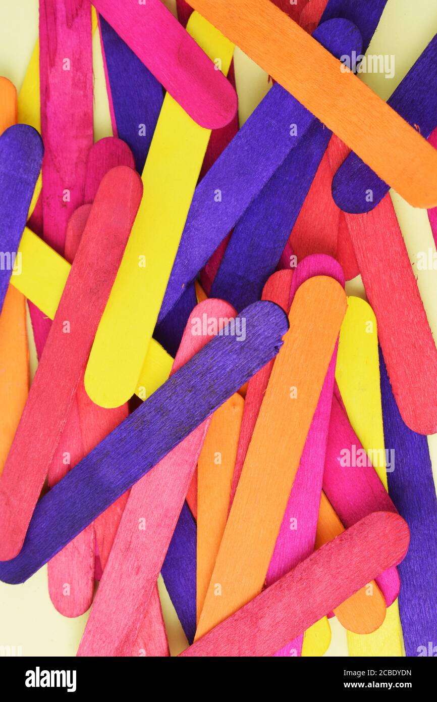 Abstract of colorful ice cream sticks Stock Photo - Alamy