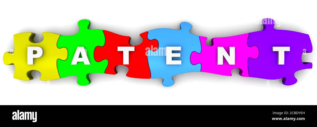 Patent. Puzzles with the word. The white word PATENT composed from ...
