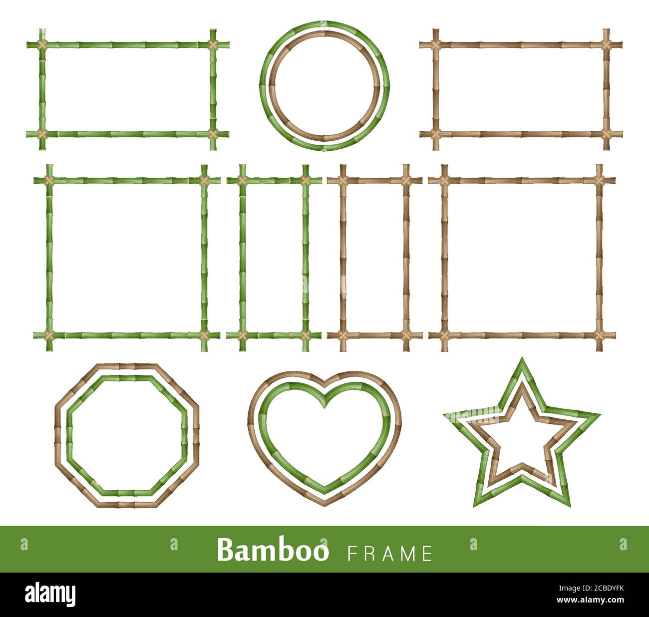Wooden frame made brown Stock Vector Images - Alamy