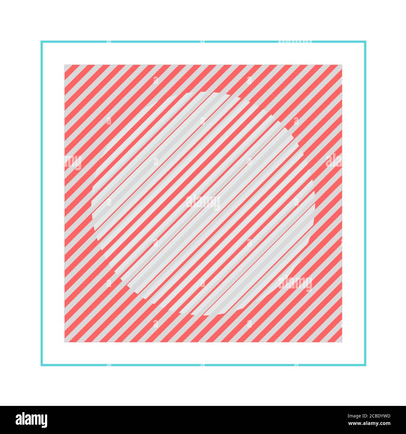 Illustration of a frame with red stripes isolated on a white background ...