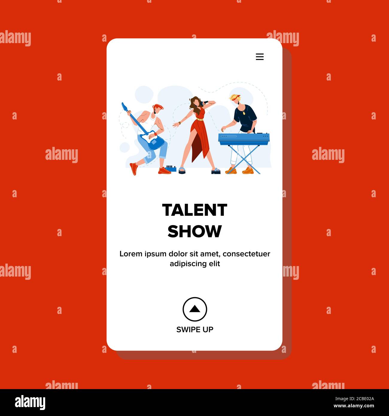 Talent Show Performing Music Band Song Vector Stock Vector Image & Art ...