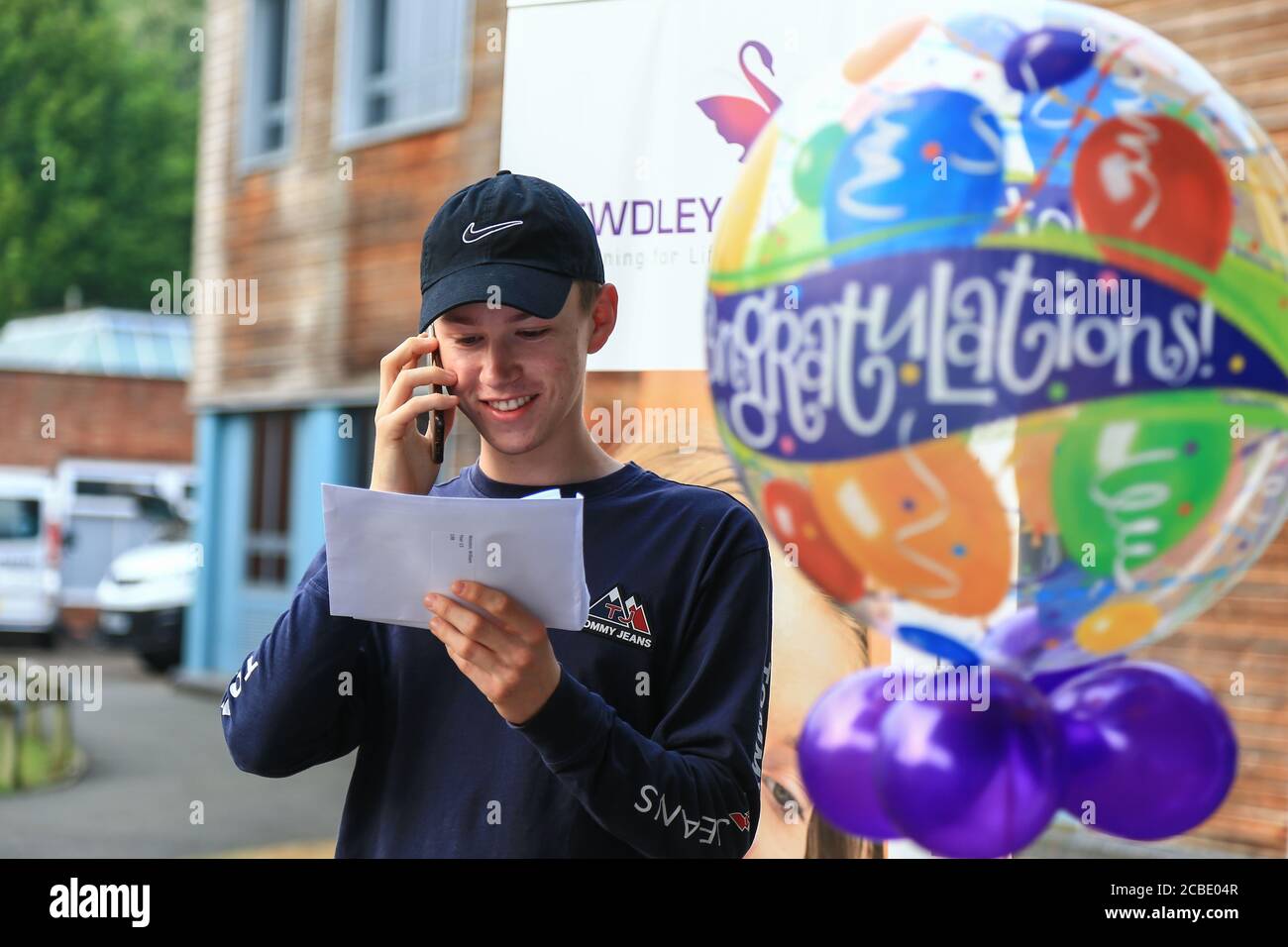 Sixth form student with A Level results, England UK Stock Photo - Alamy