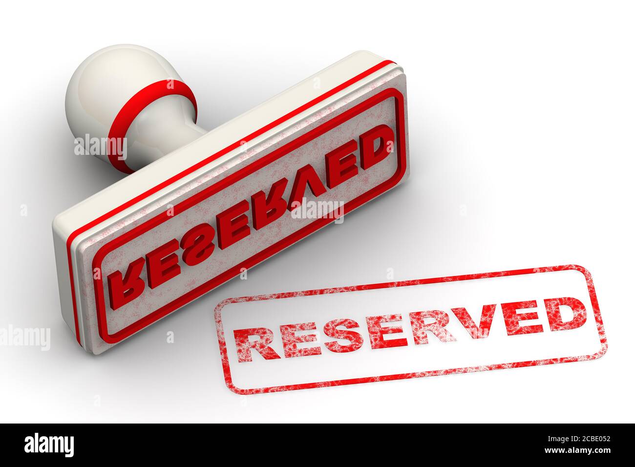 Reserved. The seal and an imprint. The white seal and red imprint ...