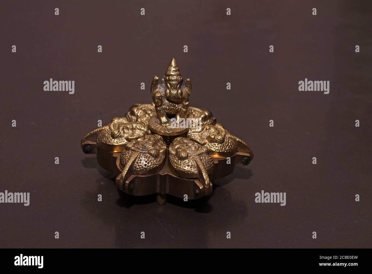 Brass Vintage Style Indian Ganesha Box is made of brass and is made by ...