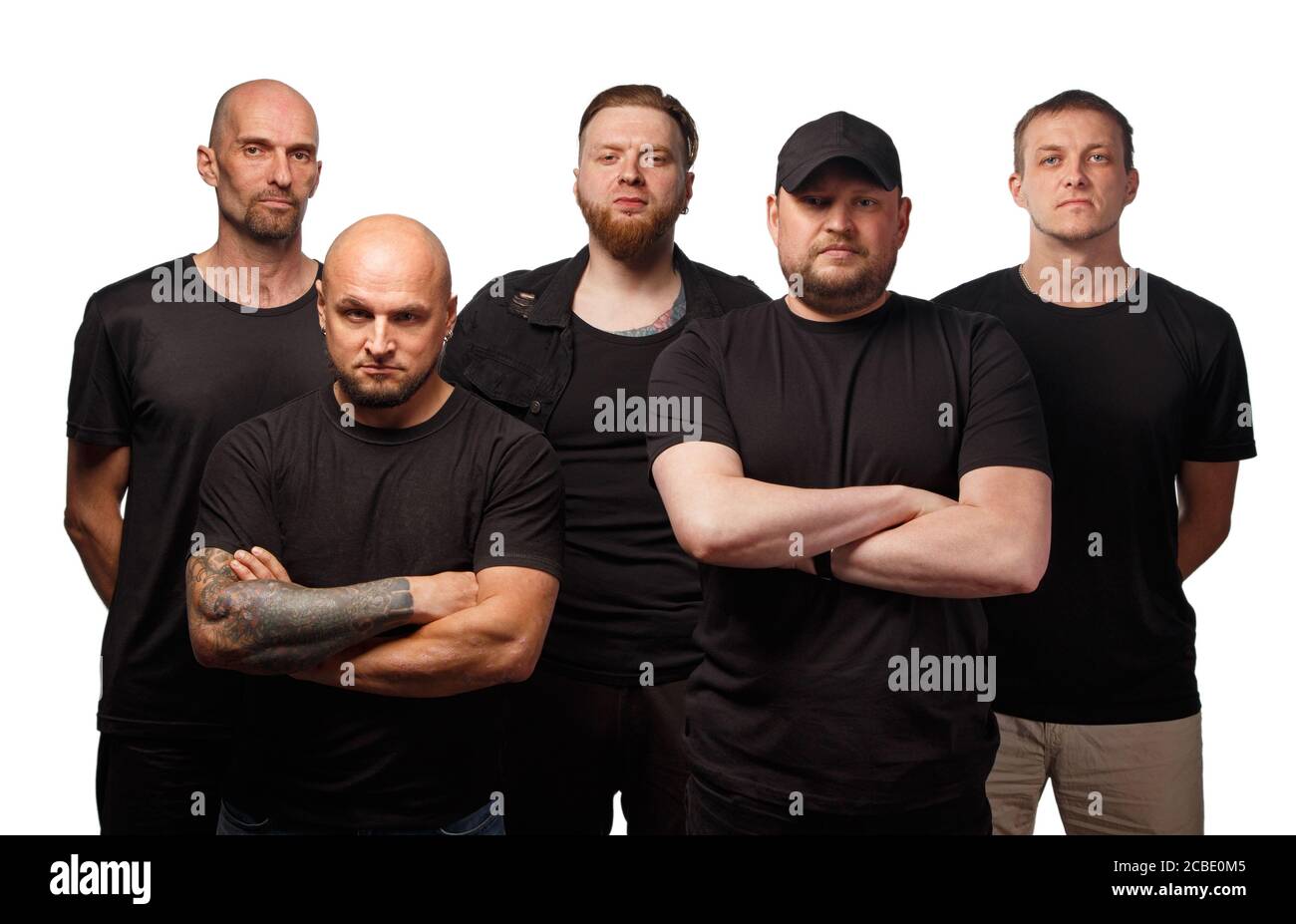 Photo of men standing on white background Stock Photo - Alamy