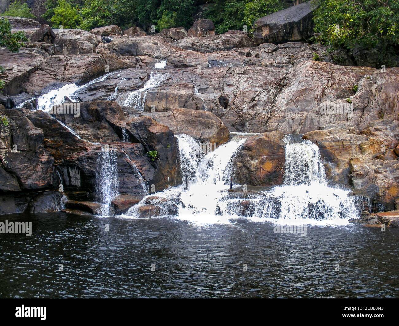 Manimuthar Waterfalls, Tamil Nadu, is famed for its Dravidian-style ...