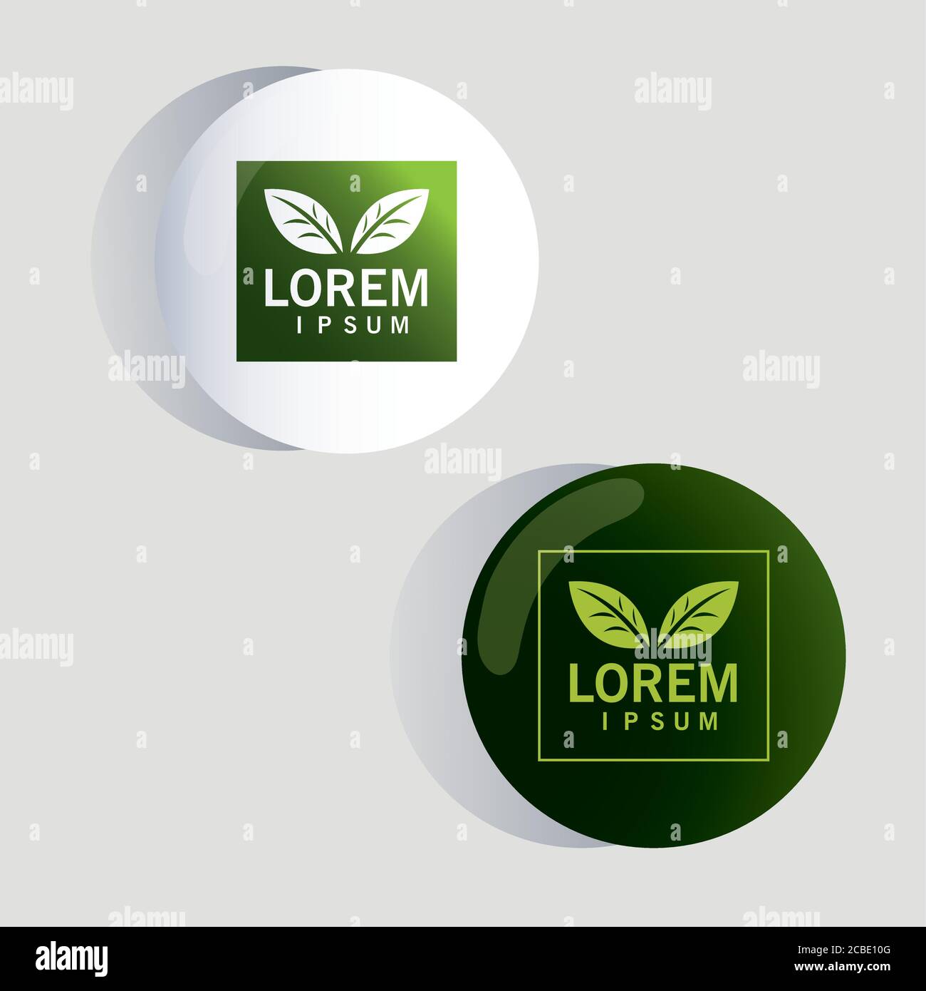 button, corporate branding identity mockup in white background vector ...