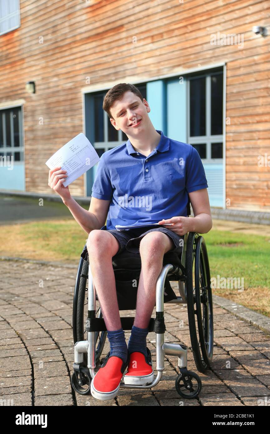 Sixth form student with A Level results, England UK Stock Photo - Alamy