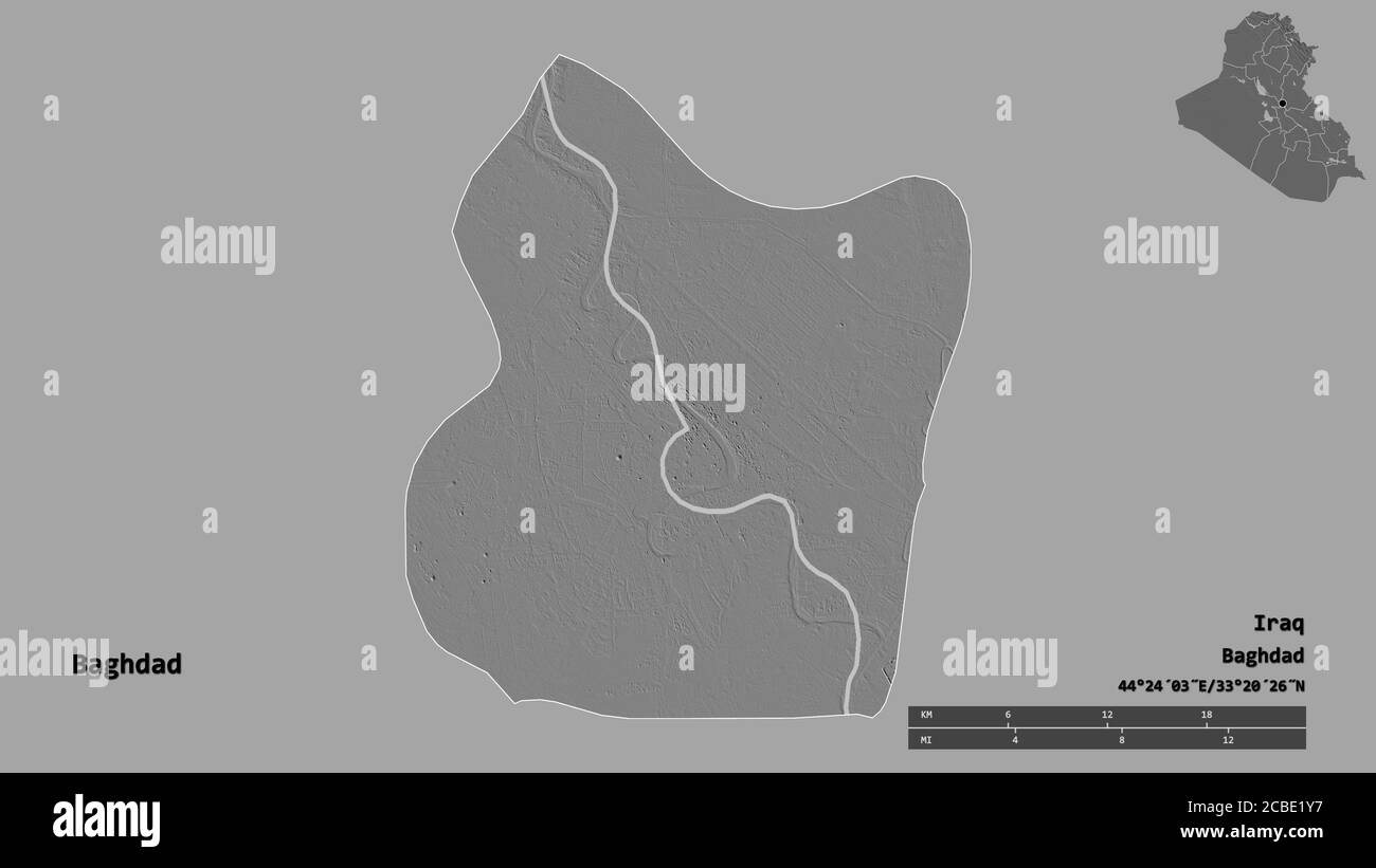 Baghdad map Black and White Stock Photos & Images - Alamy