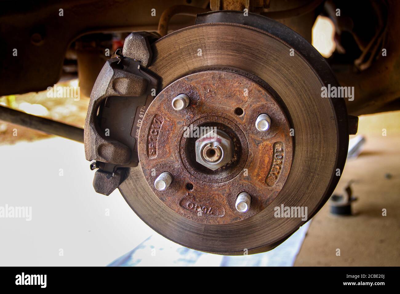 Disc and drum brake system hi-res stock photography and images - Alamy