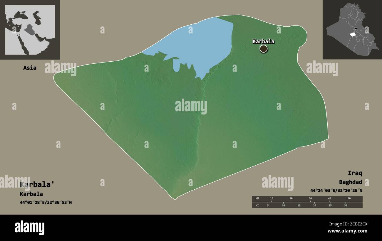 Map of karbala hi-res stock photography and images - Alamy