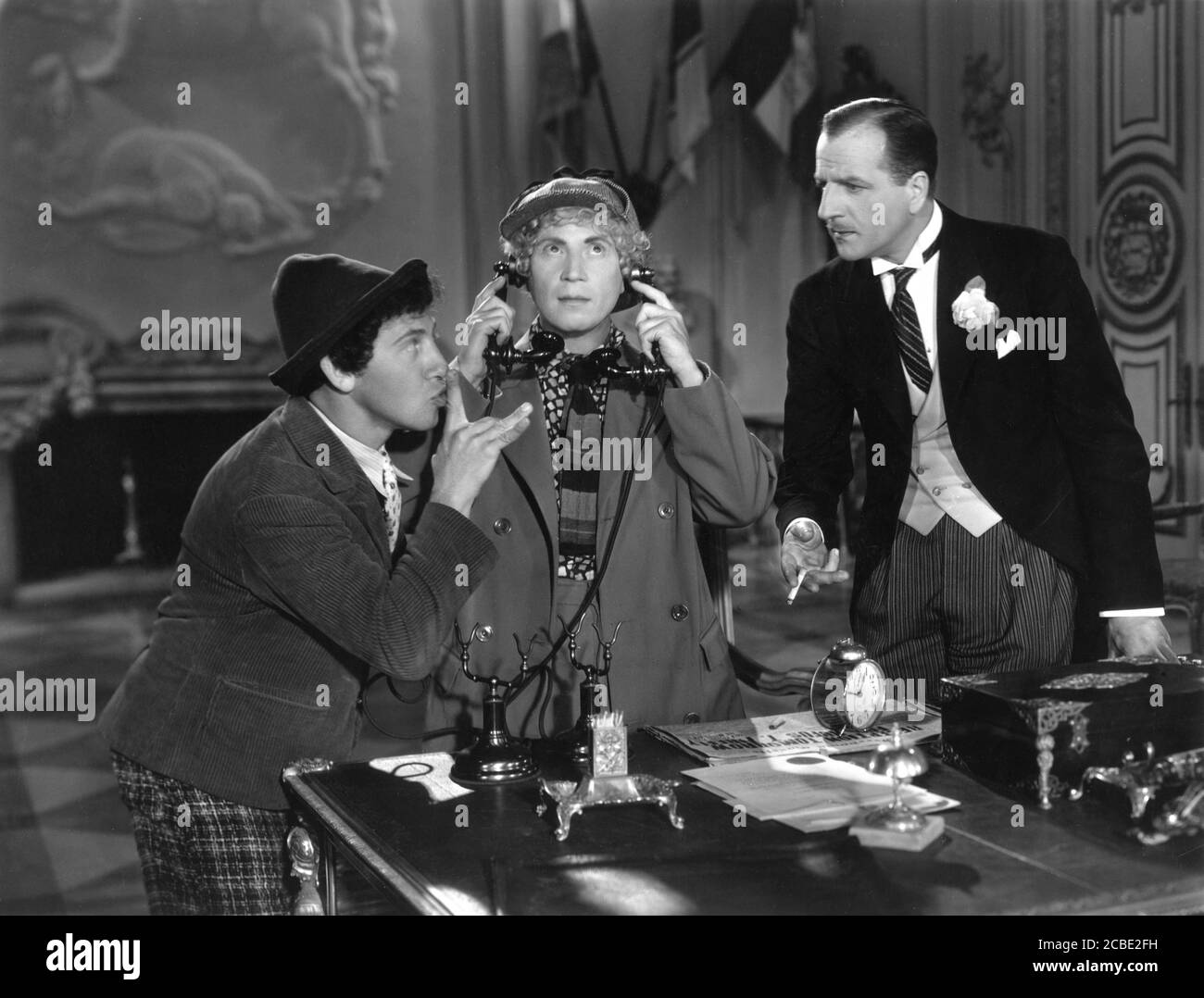 CHICO MARX HARPO MARX and LOUIS CALHERN in DUCK SOUP 1933 director LEO ...