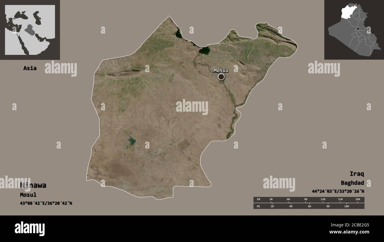 Shape of Ninawa, province of Iraq, and its capital. Distance scale ... Shape of Ninawa, province of Iraq, and its capital. Distance scale ...