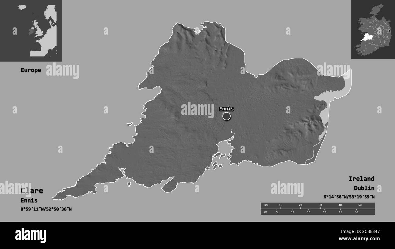 Map of ennis hi-res stock photography and images - Alamy