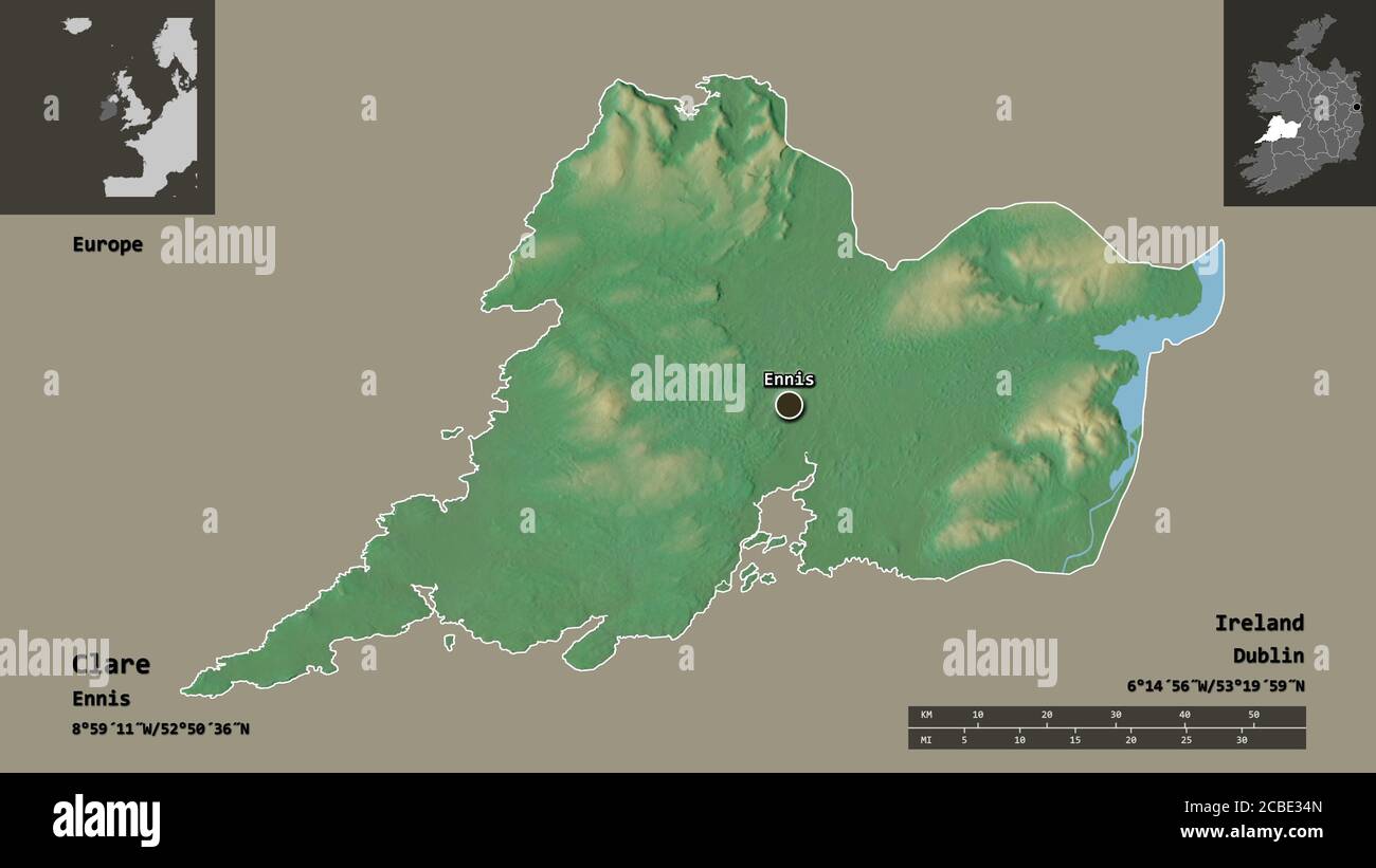 Map of ennis hi-res stock photography and images - Alamy