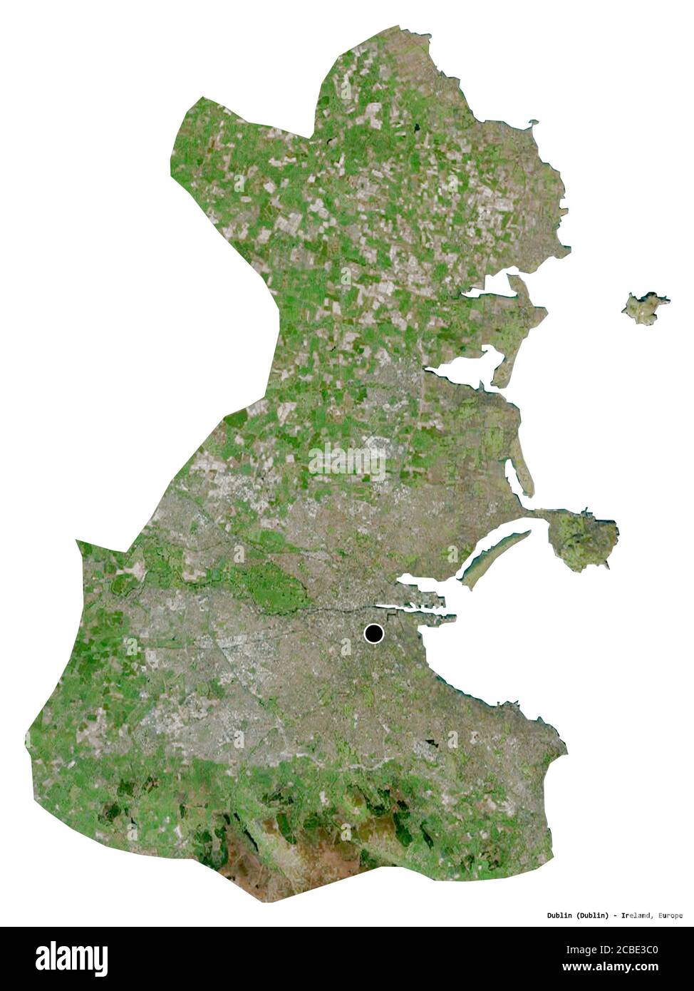 Dublin map satellite view Cut Out Stock Images & Pictures - Alamy