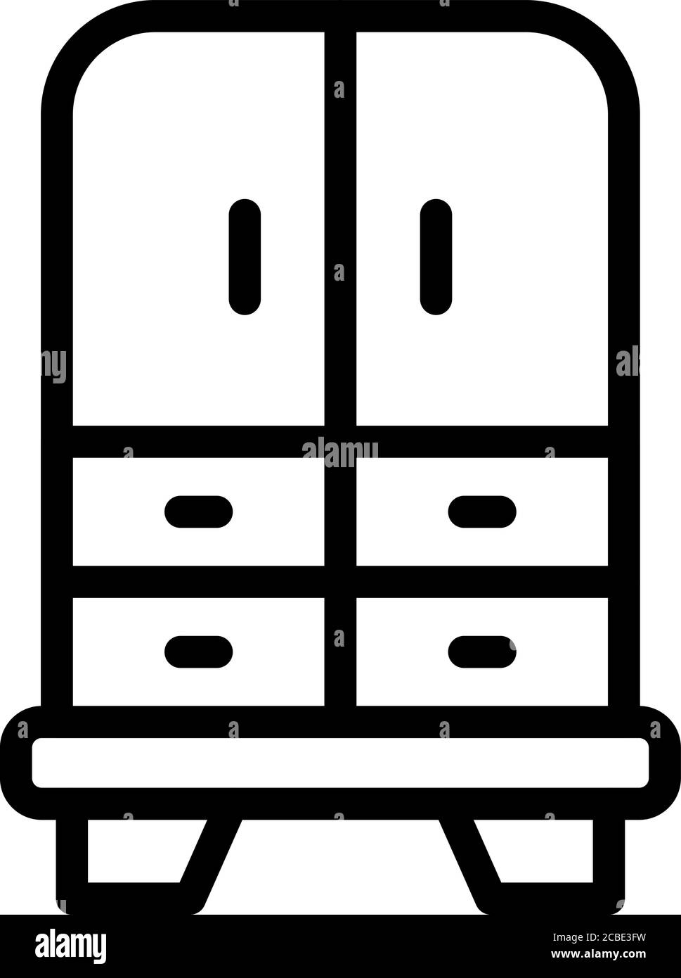 Bedroom wood wardrobe icon, outline style Stock Vector Image & Art - Alamy