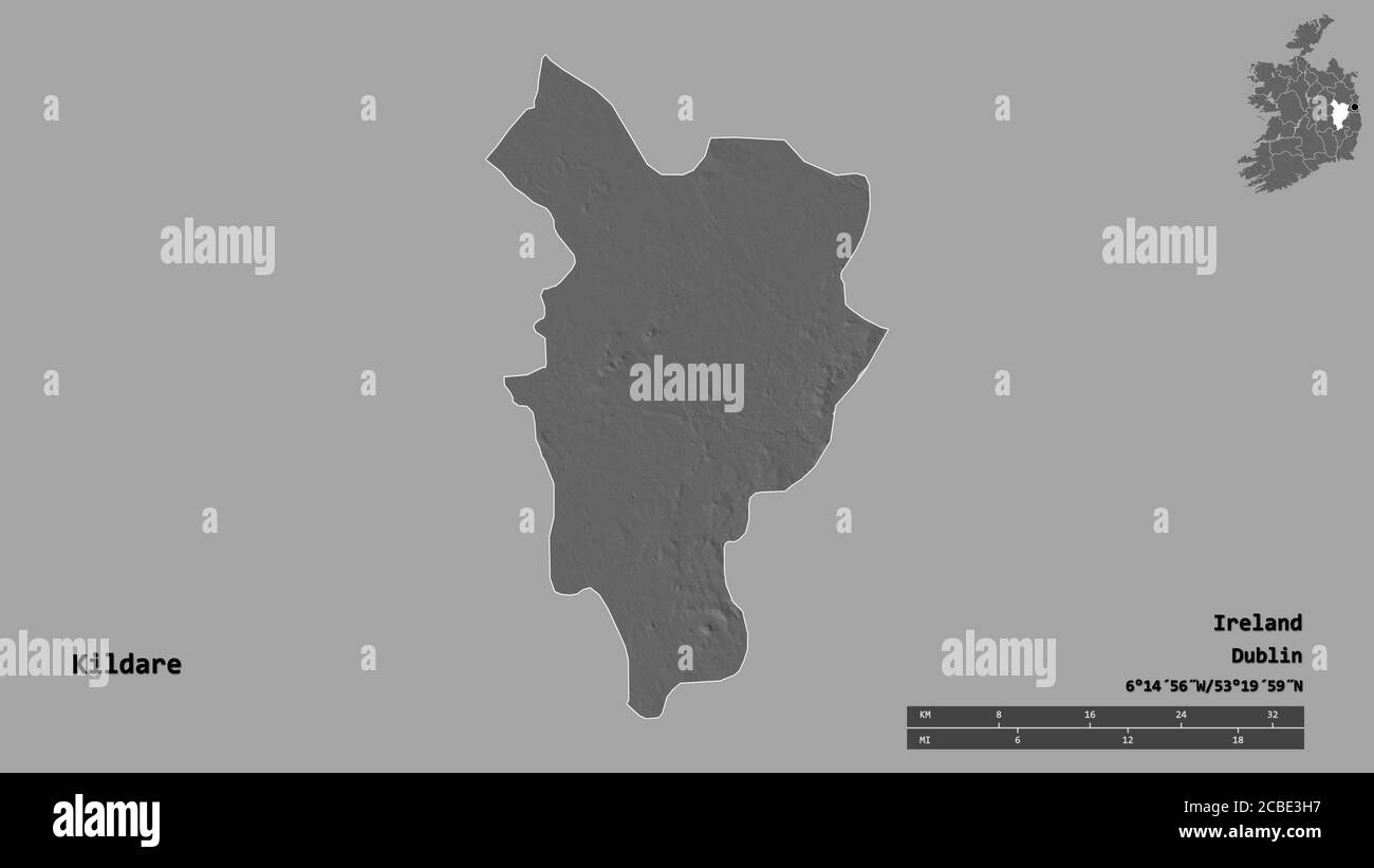 Kildare county map hi-res stock photography and images - Alamy
