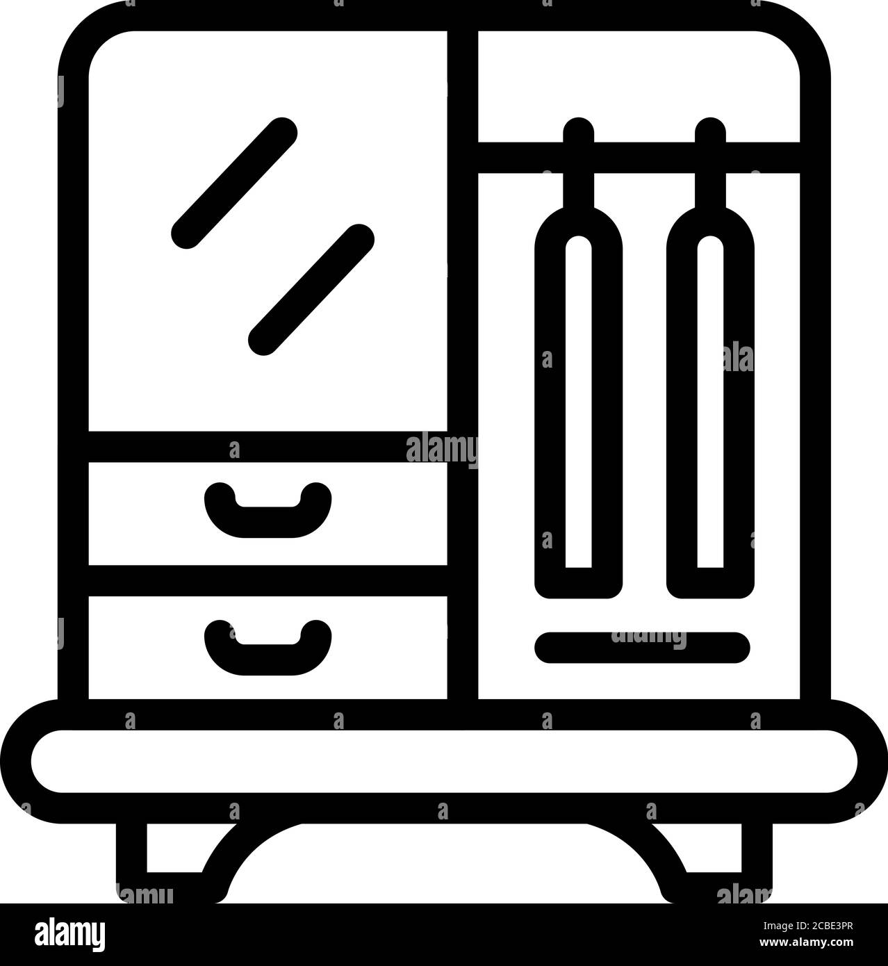 Bedroom dressing wardrobe icon, outline style Stock Vector Image & Art ...