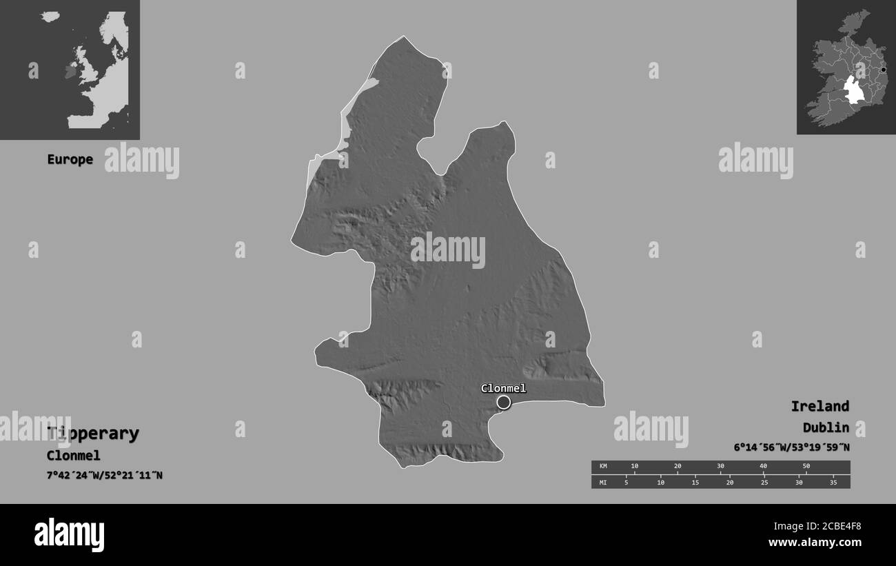 Map of ireland 3d Black and White Stock Photos & Images - Alamy